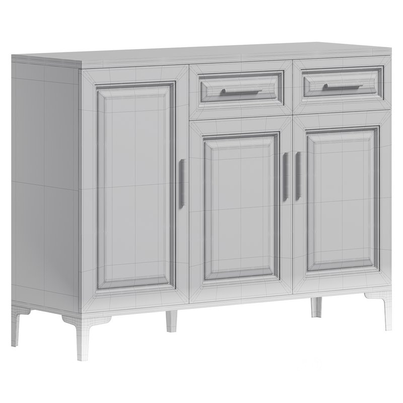 Modern Wood Buffets & Sideboards 2 3d model Buy Download 3dbrute