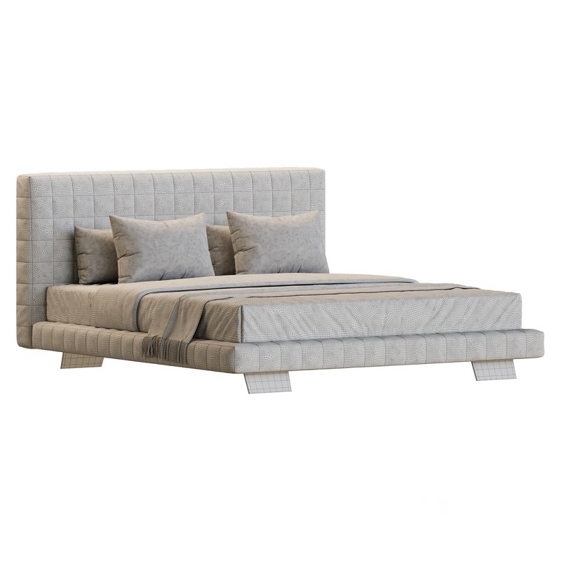 Minotti TWIGGY BED 3d model Buy Download 3dbrute