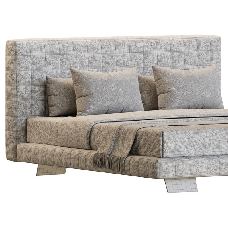 Minotti TWIGGY BED 3d model Buy Download 3dbrute