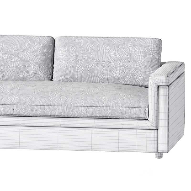 IVORY PERFORMANCE VELVET SOFA 3d model Buy Download 3dbrute
