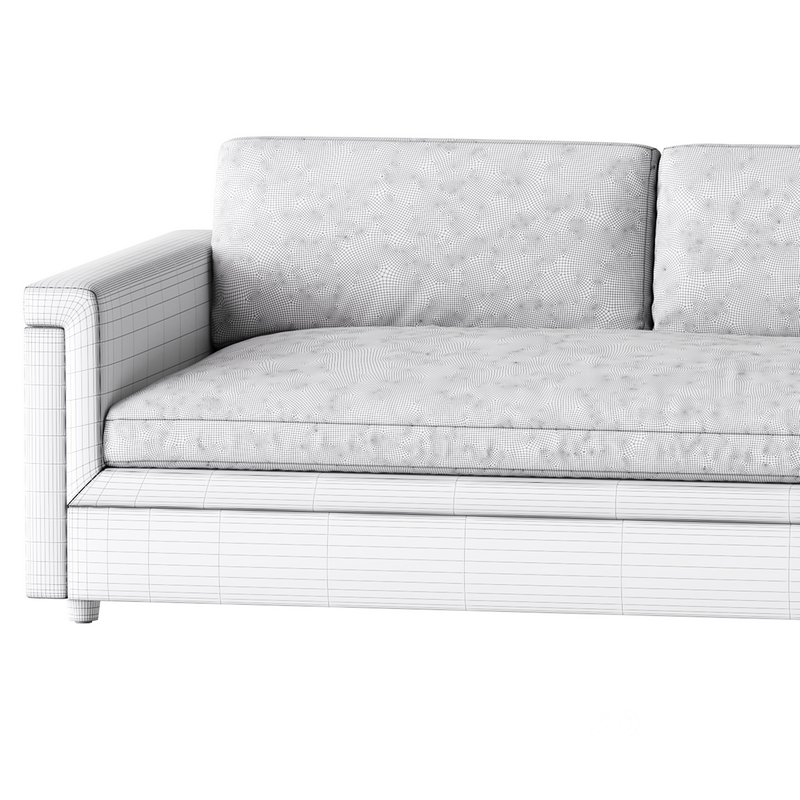 IVORY PERFORMANCE VELVET SOFA 3d model Buy Download 3dbrute