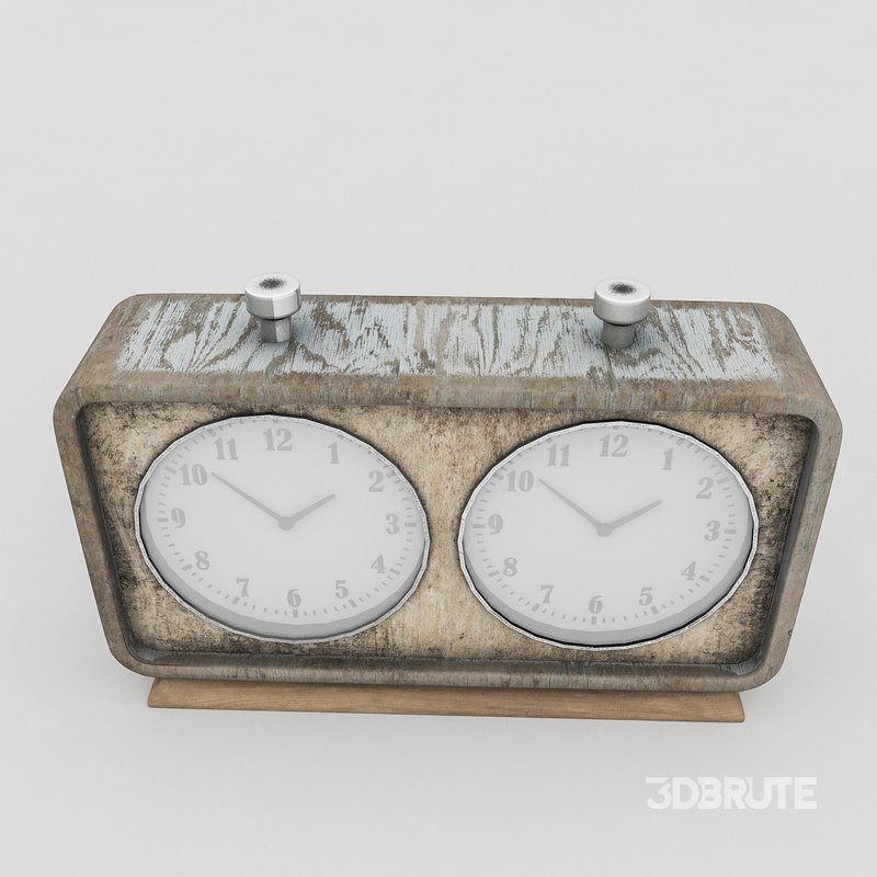 chess clock model 3d model Buy Download 3dbrute