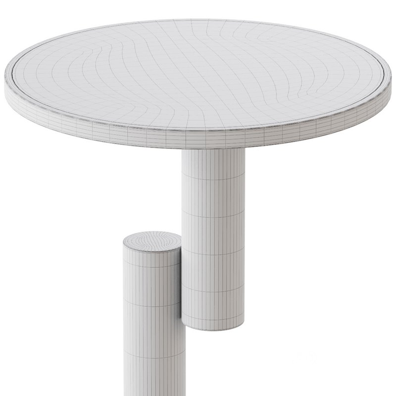 Simple Round Side Table 3d model Buy Download 3dbrute