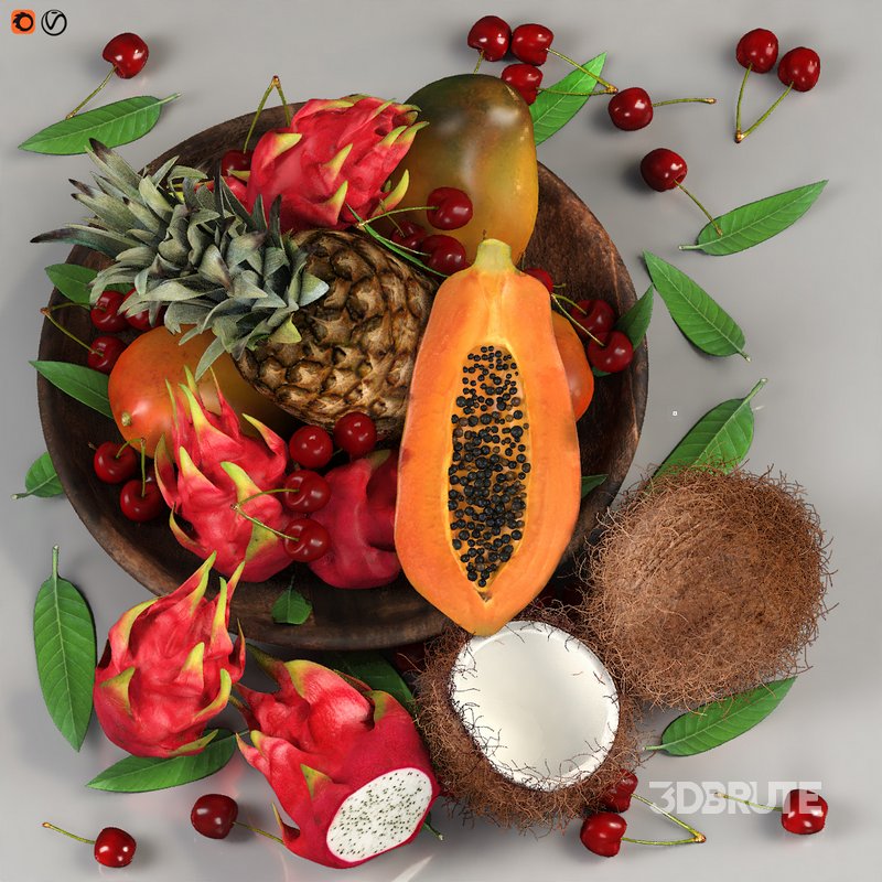tropical fruits - Download -3d Models Free -3dbrute