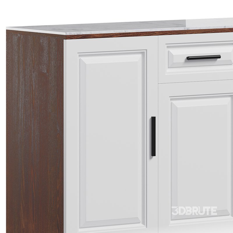 Modern Wood Buffets & Sideboards 2 3d model Buy Download 3dbrute