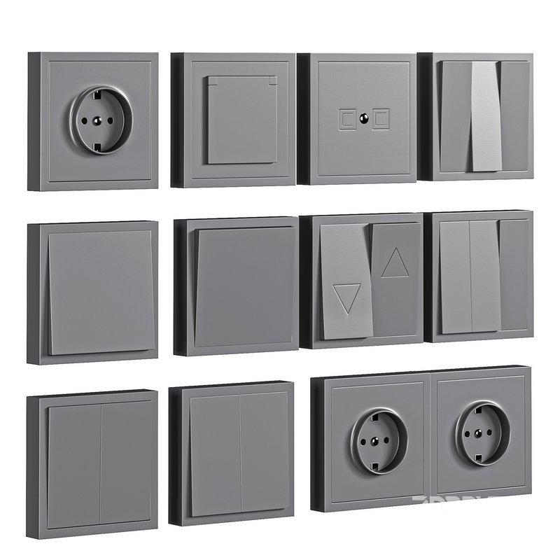 Sockets and switches Donel serie R98 3d model Buy Download 3dbrute