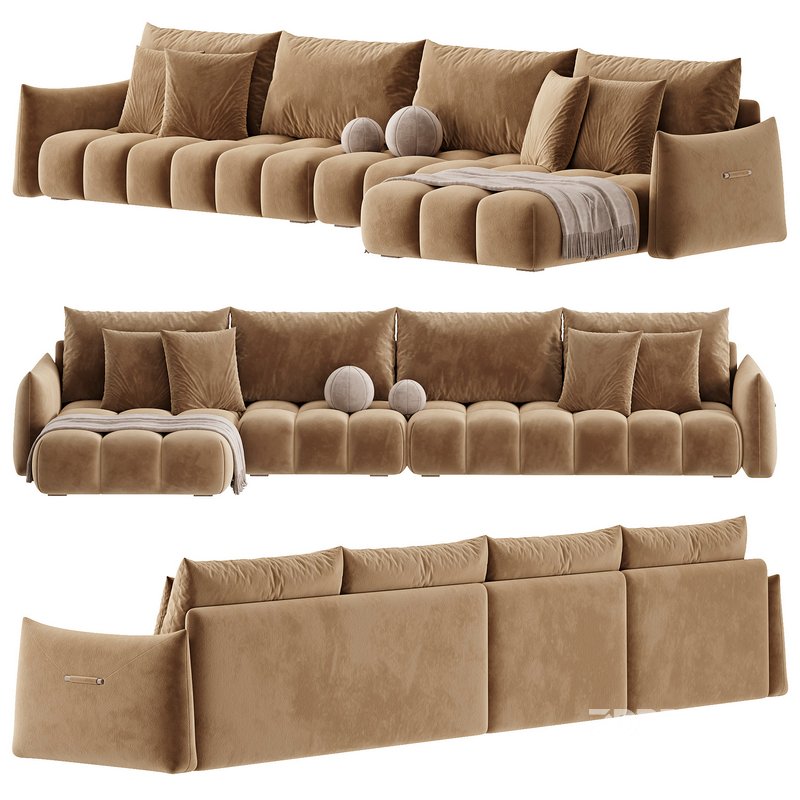 MILO SOFA 2 3d model Buy Download 3dbrute