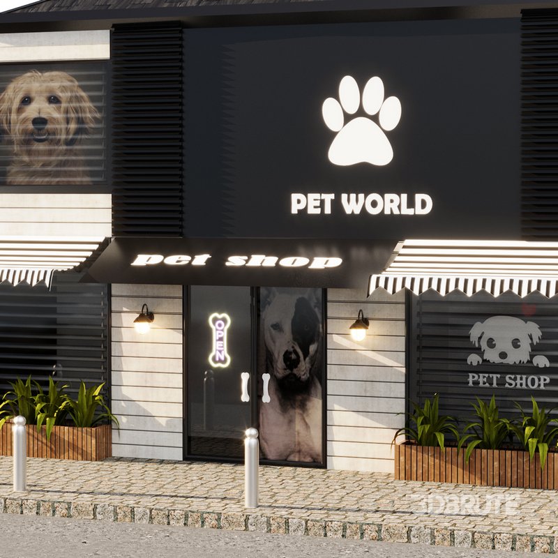 pet shop face 3d model Buy Download 3dbrute