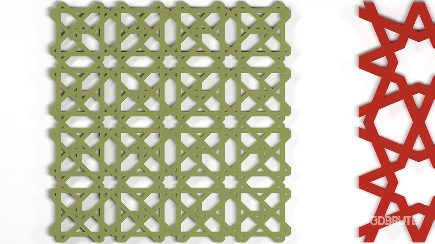 Islamic pattern 3D model 3d model Buy Download 3dbrute