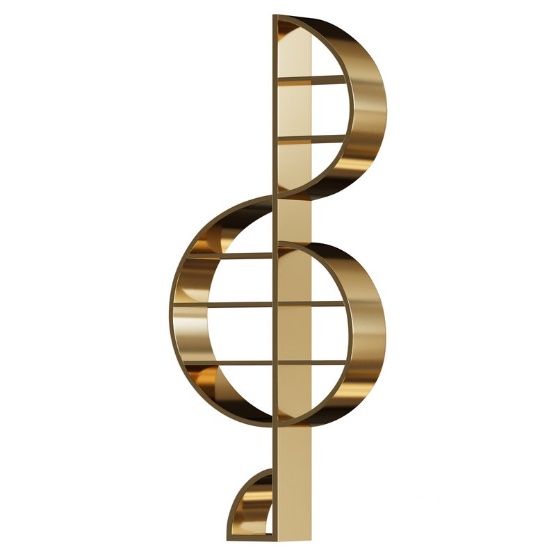 Musical Note Bookshelf 3d model Buy Download 3dbrute