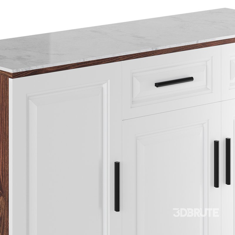 Modern Wood Buffets & Sideboards 2 3d model Buy Download 3dbrute