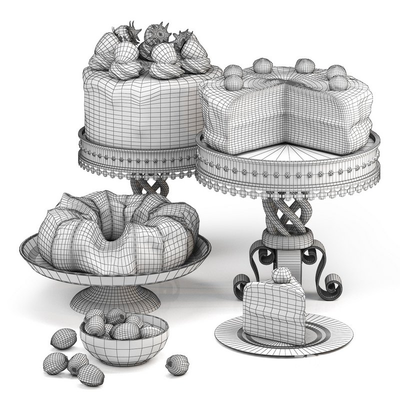 Cake collection 3d model Buy Download 3dbrute