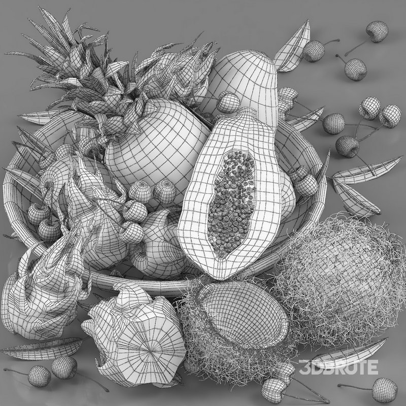tropical fruits - Download -3d Models Free -3dbrute