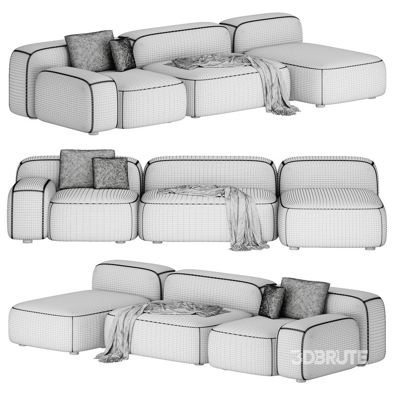 Ethan Sofa 3d model Buy Download 3dbrute