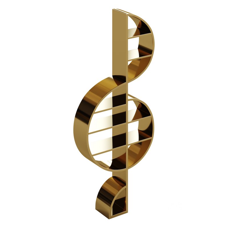 Musical Note Bookshelf 3d model Buy Download 3dbrute