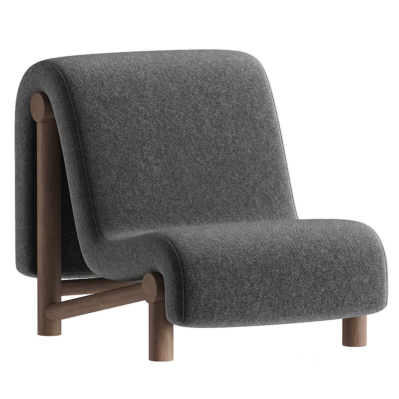 Wally Curvature Chair 3d model Buy Download 3dbrute