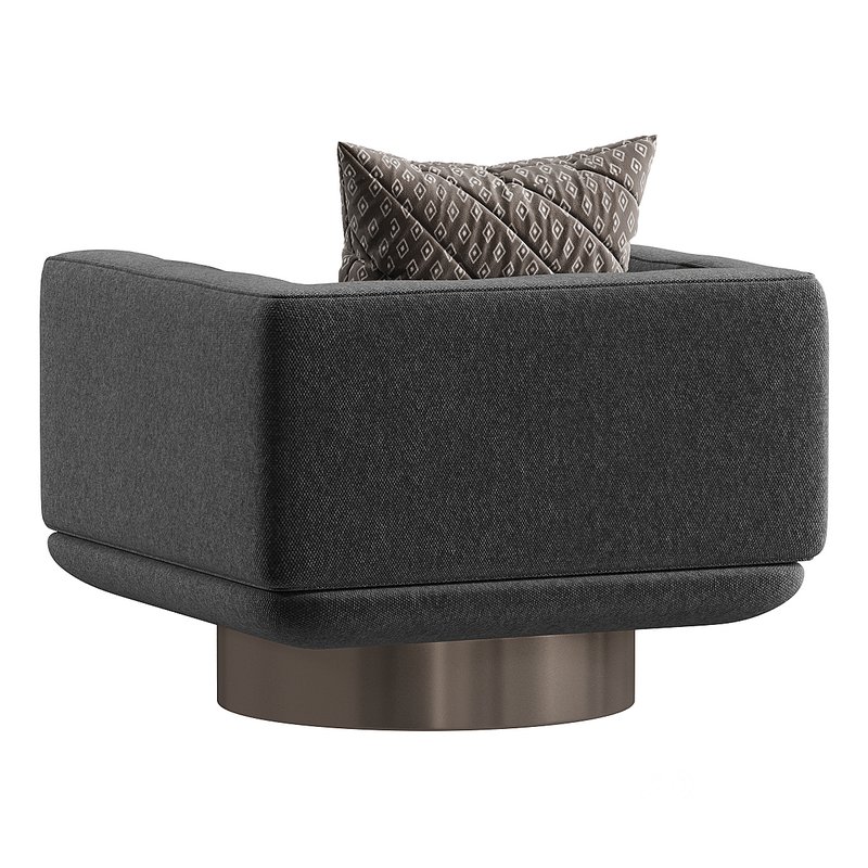 Minotti Fil noir Armchair 3d model Buy Download 3dbrute