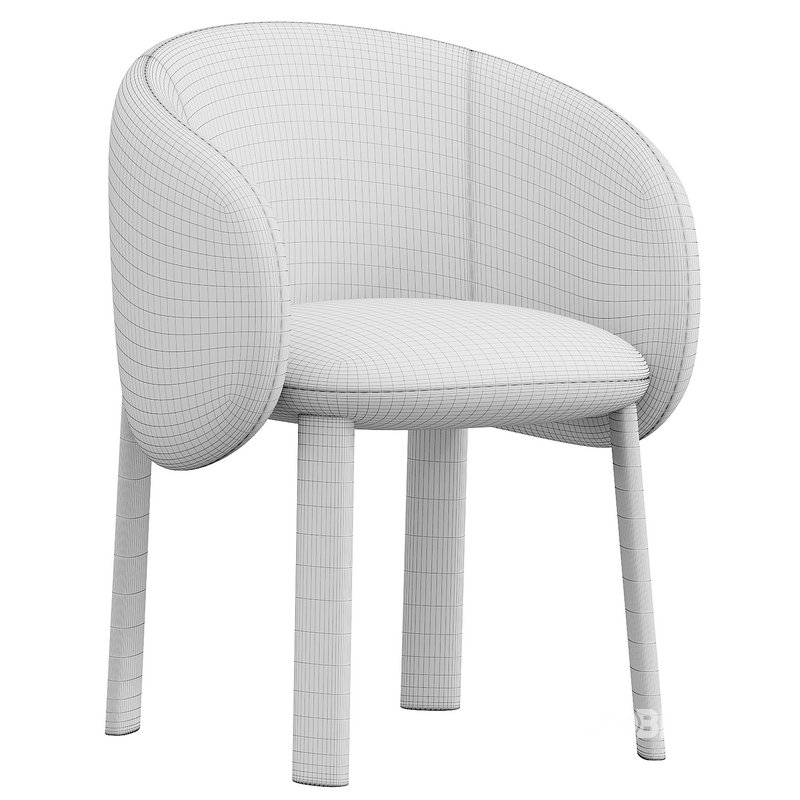 NEBULA WOOD CHAIR By Miniforms 3d model Buy Download 3dbrute