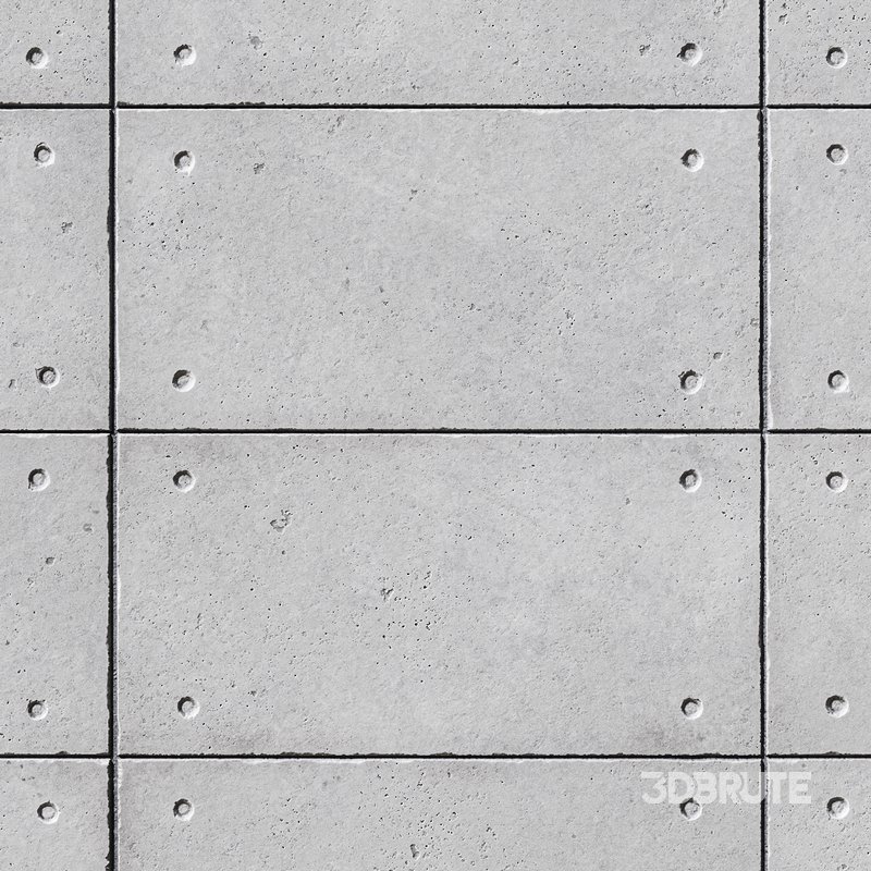 Concrete Plate Wall 03 (Seamless) 3d model Buy Download 3dbrute
