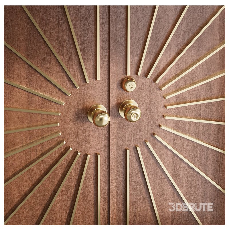 Modernist Double Entry Door 3d model Buy Download 3dbrute