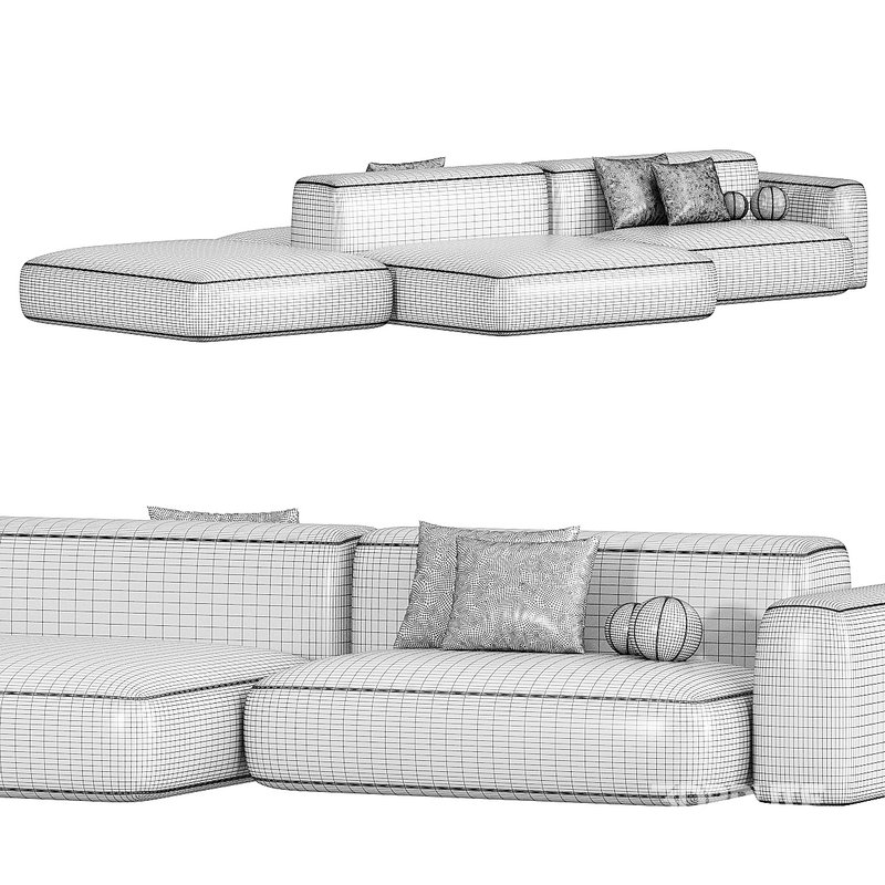 Sky Sofa Modular Sofa By Tamamm 3d model Buy Download 3dbrute