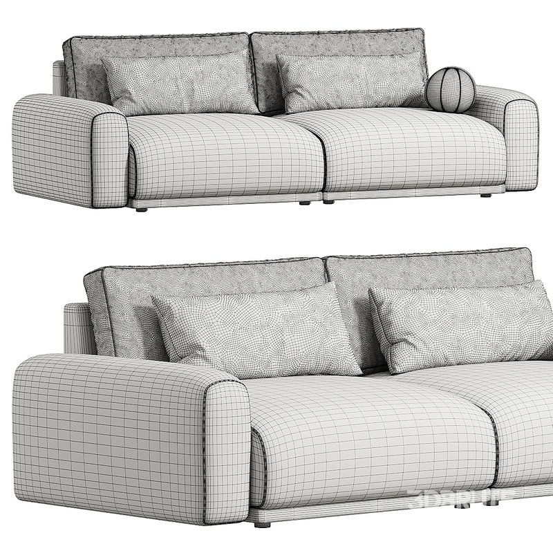 STRAIGHT SOFAS GRAIL 3d model Buy Download 3dbrute