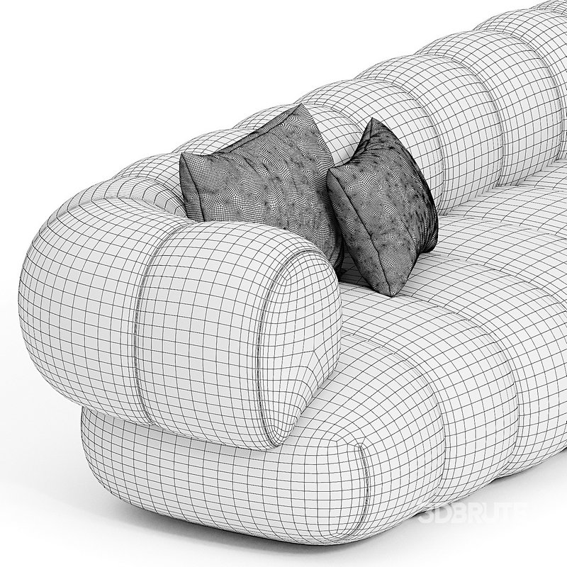 Intermede Sofa 3 Seater by Roche Bobois 3d model Buy Download 3dbrute
