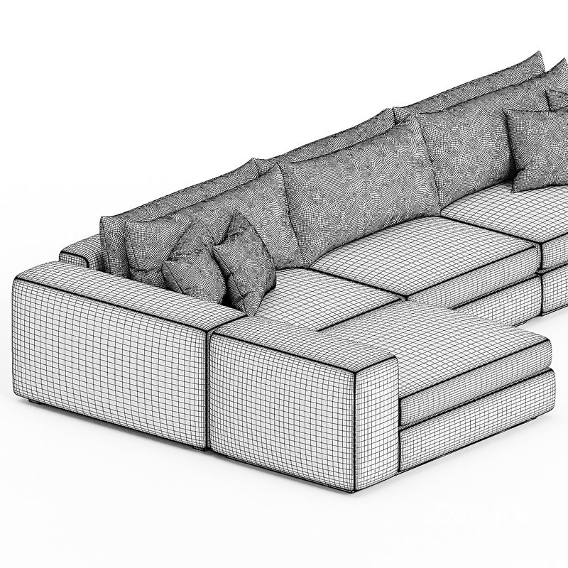 Sofa Vista Grande Lounge 3d model Buy Download 3dbrute
