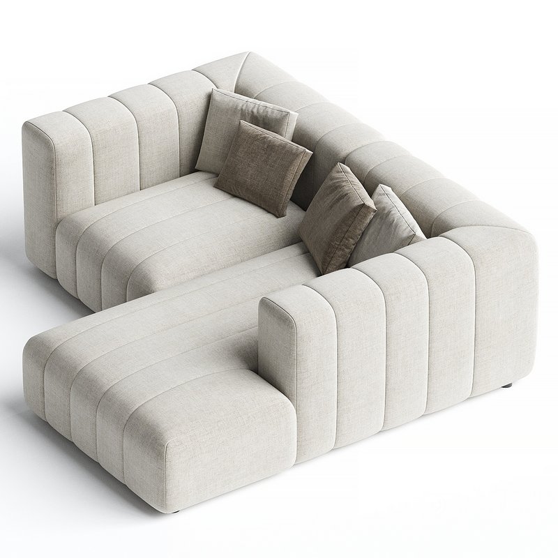 FORTE 81 CHANNELED SOFA 3d model Buy Download 3dbrute