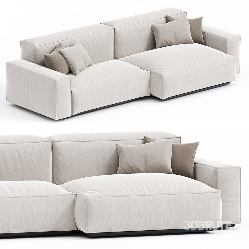 Marechiaro system sofa 3d model Buy Download 3dbrute