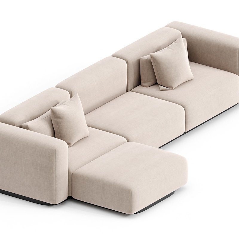 Philo modular Sofa by Natuzzi Italia 3d model Buy Download 3dbrute