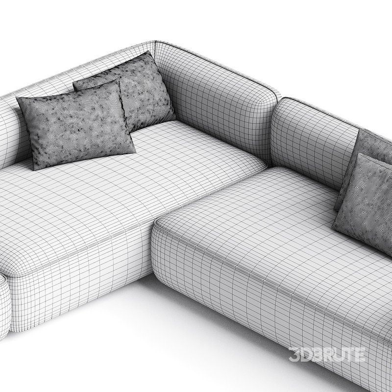 Philo modular Sofa by Natuzzi Italia 3d model Buy Download 3dbrute