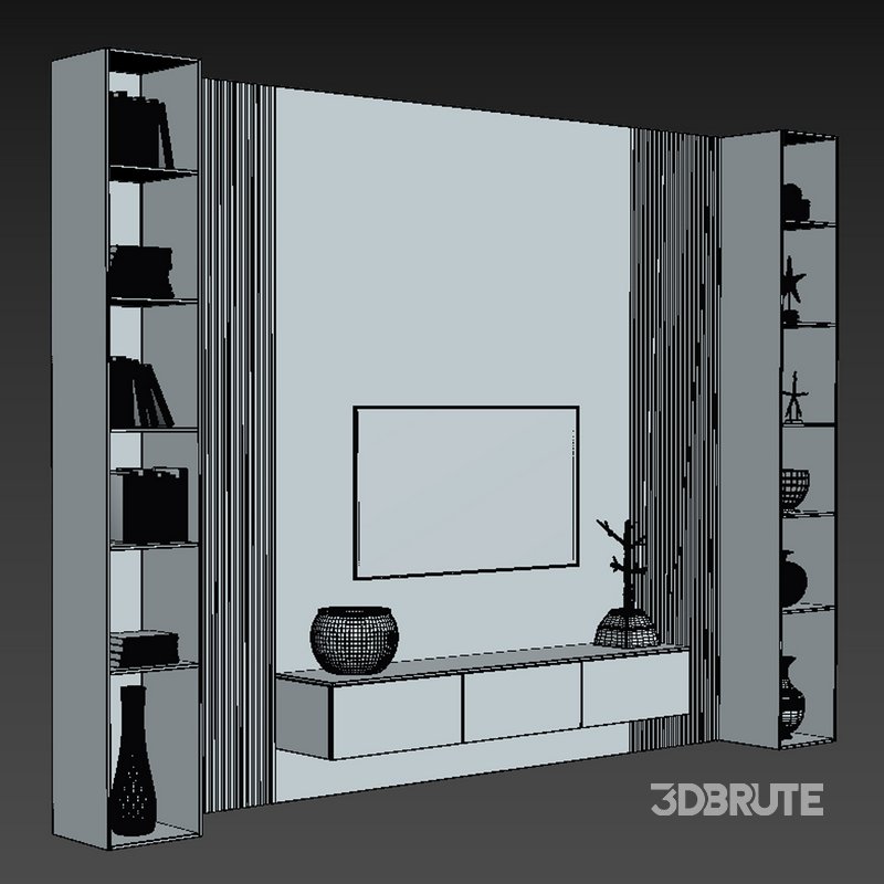 TV Stend 25 3d model Buy Download 3dbrute