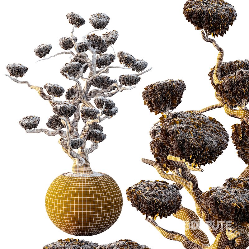 Potted sphere tree01 3d model Buy Download 3dbrute