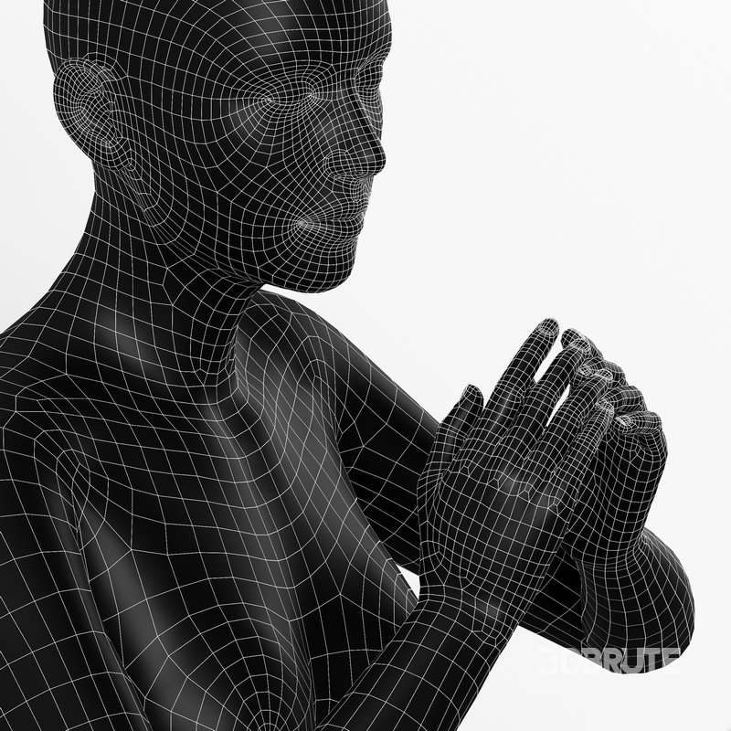 Female Meditation Pose statue 3d model Buy Download 3dbrute