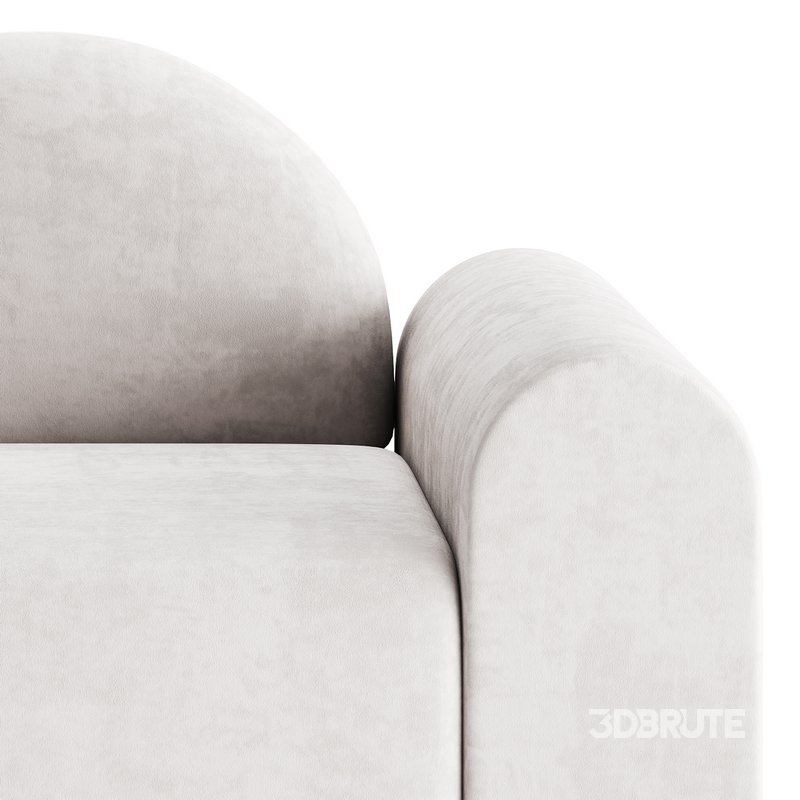 Minotti Jacques Armchair 3d model Buy Download 3dbrute