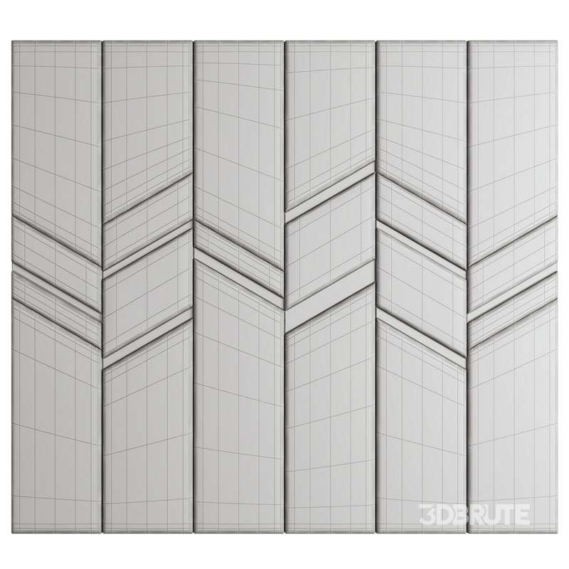 Wall Panel Decor 64 3d model Buy Download 3dbrute
