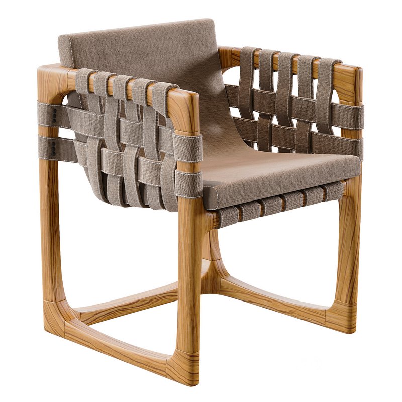 Larson Rolling Castered Dining Chair 3d model Buy Download 3dbrute