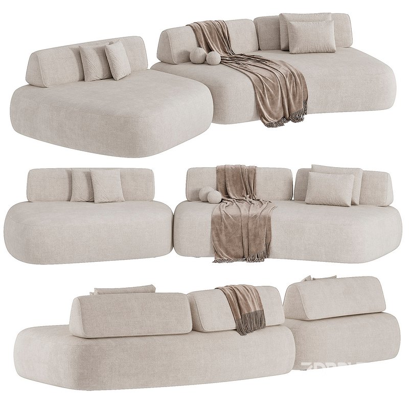 Loveseat Sofa 3d model Buy Download 3dbrute
