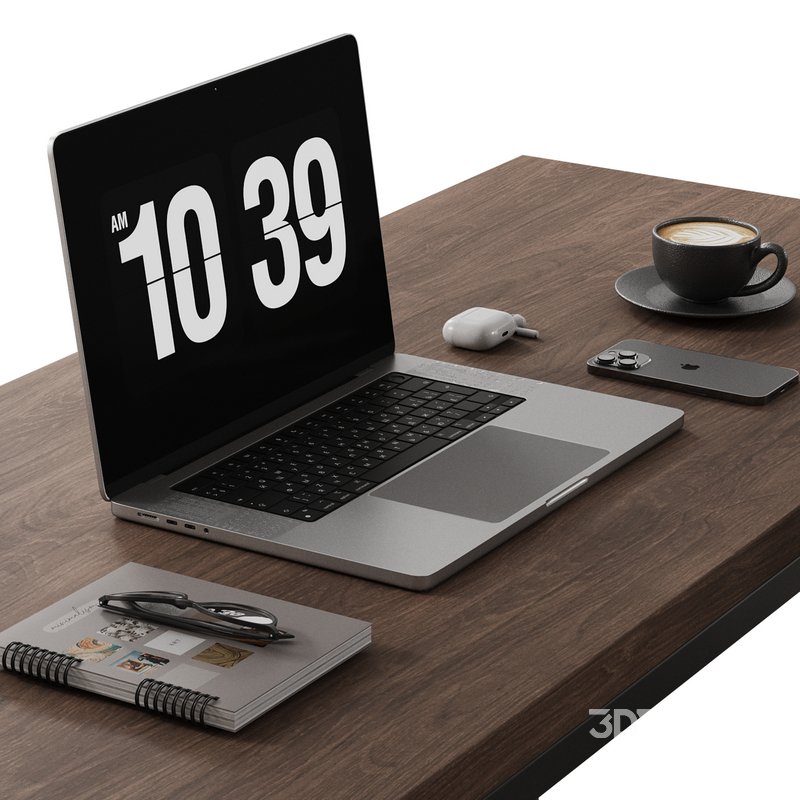 workplace 008 3d model Buy Download 3dbrute