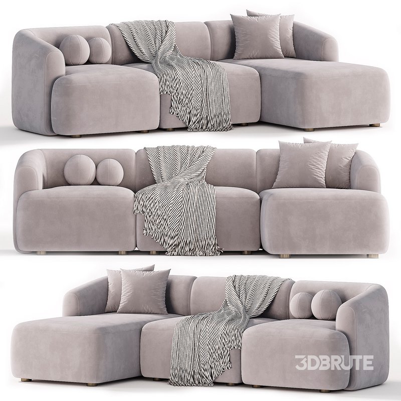 Modern Modular Sofa 2 3d model Buy Download 3dbrute