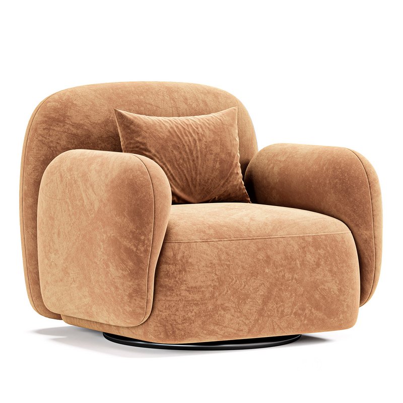 Giddings Swivel Chair Knoll Camel - 3dbrute : 3dmodel furniture and decor