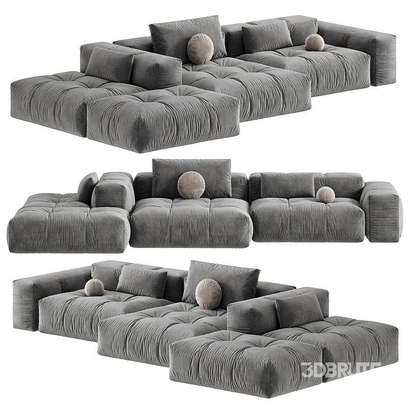 Modern Modular Sofa 2 3d model Buy Download 3dbrute