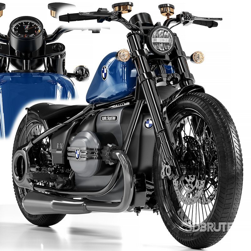 BMW R18 Bobber 3d model Buy Download 3dbrute