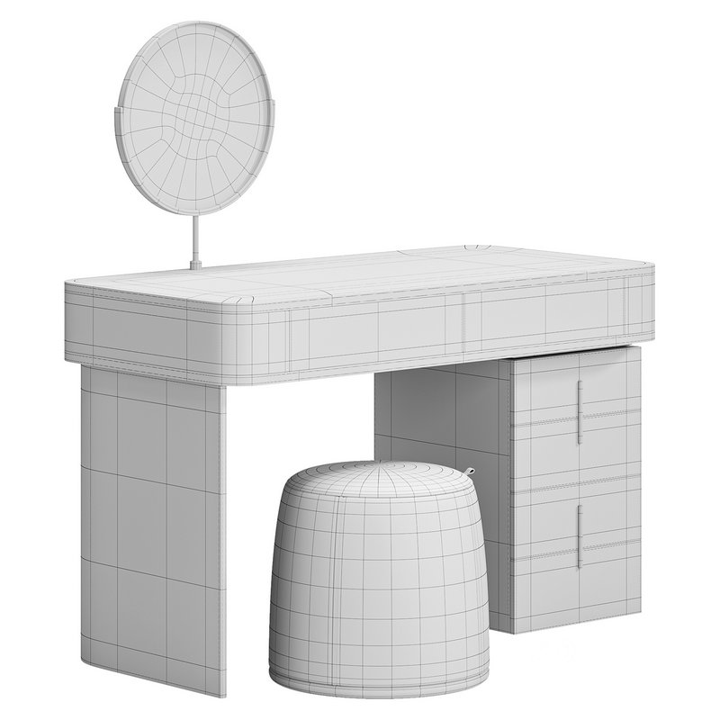 Nina Dressing table 3d model Buy Download 3dbrute