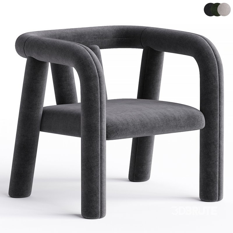 Wally Curvature Chair 3d model Buy Download 3dbrute