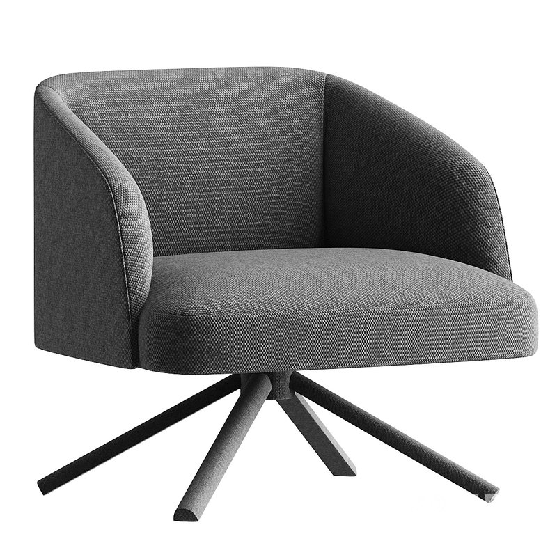 TIMO Trestle-based easy chair By La Cividina 3d model Buy Download 3dbrute