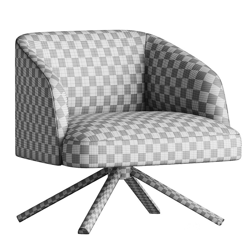 TIMO Trestle-based easy chair By La Cividina 3d model Buy Download 3dbrute