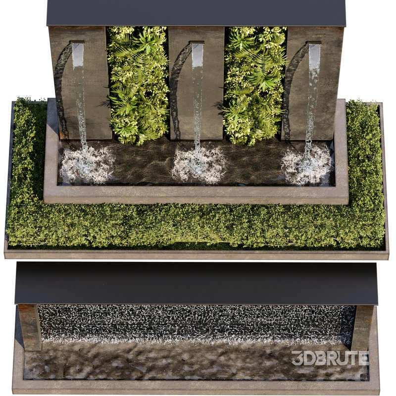 Waterfall fountains cascade 30 3d model Buy Download 3dbrute