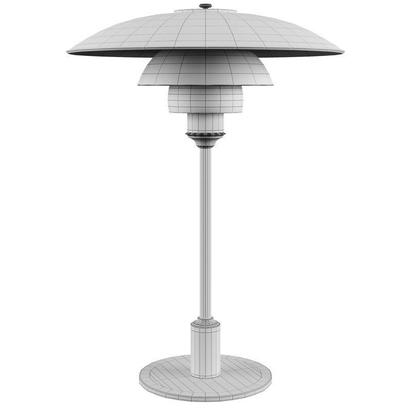 PH 3-2-2-2 table lamp by Louis Poulsen 3d model Buy Download 3dbrute